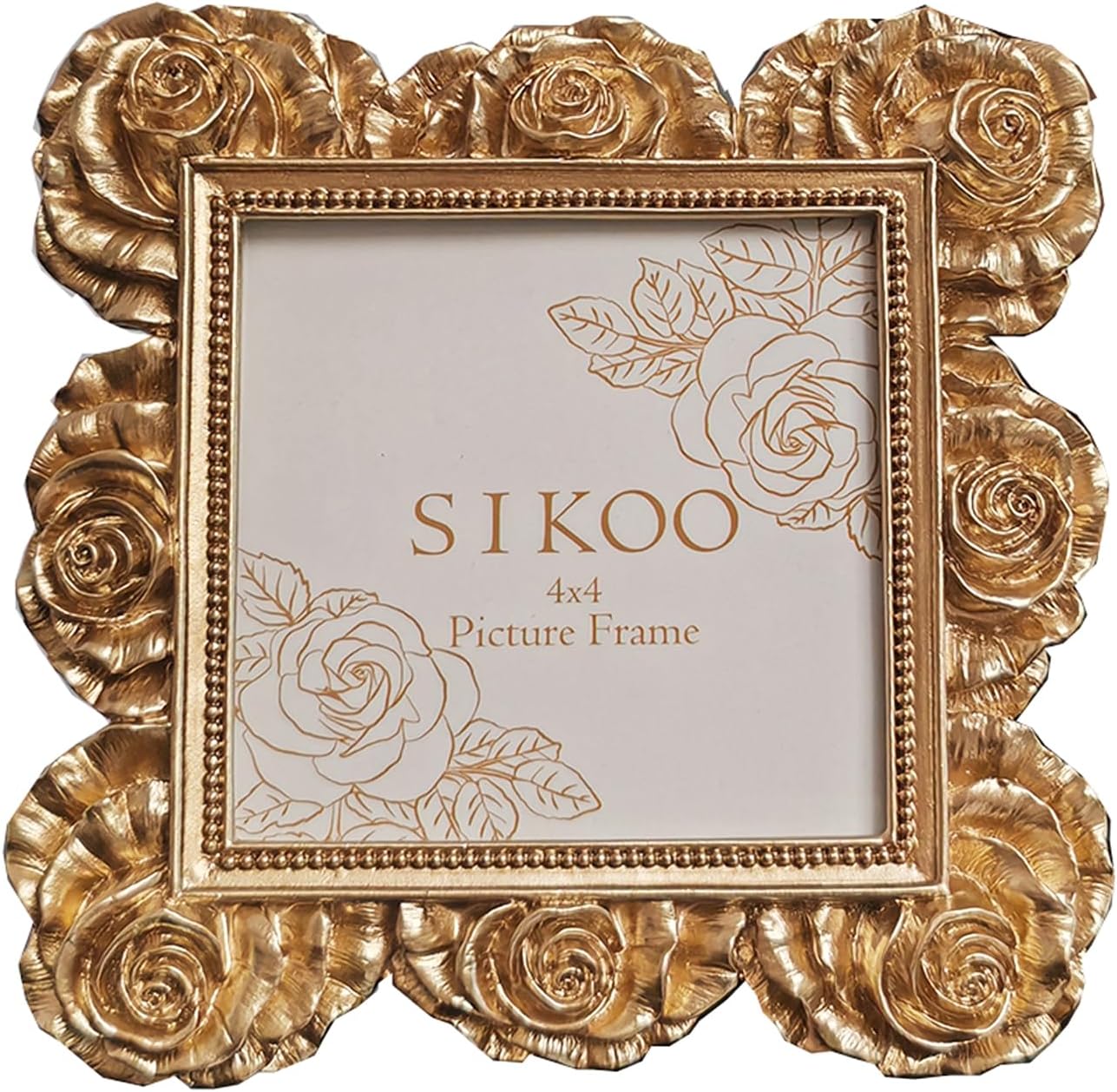 Amazon.com - SIKOO Small Vintage Picture Frames 4x4 Antique Picture ...