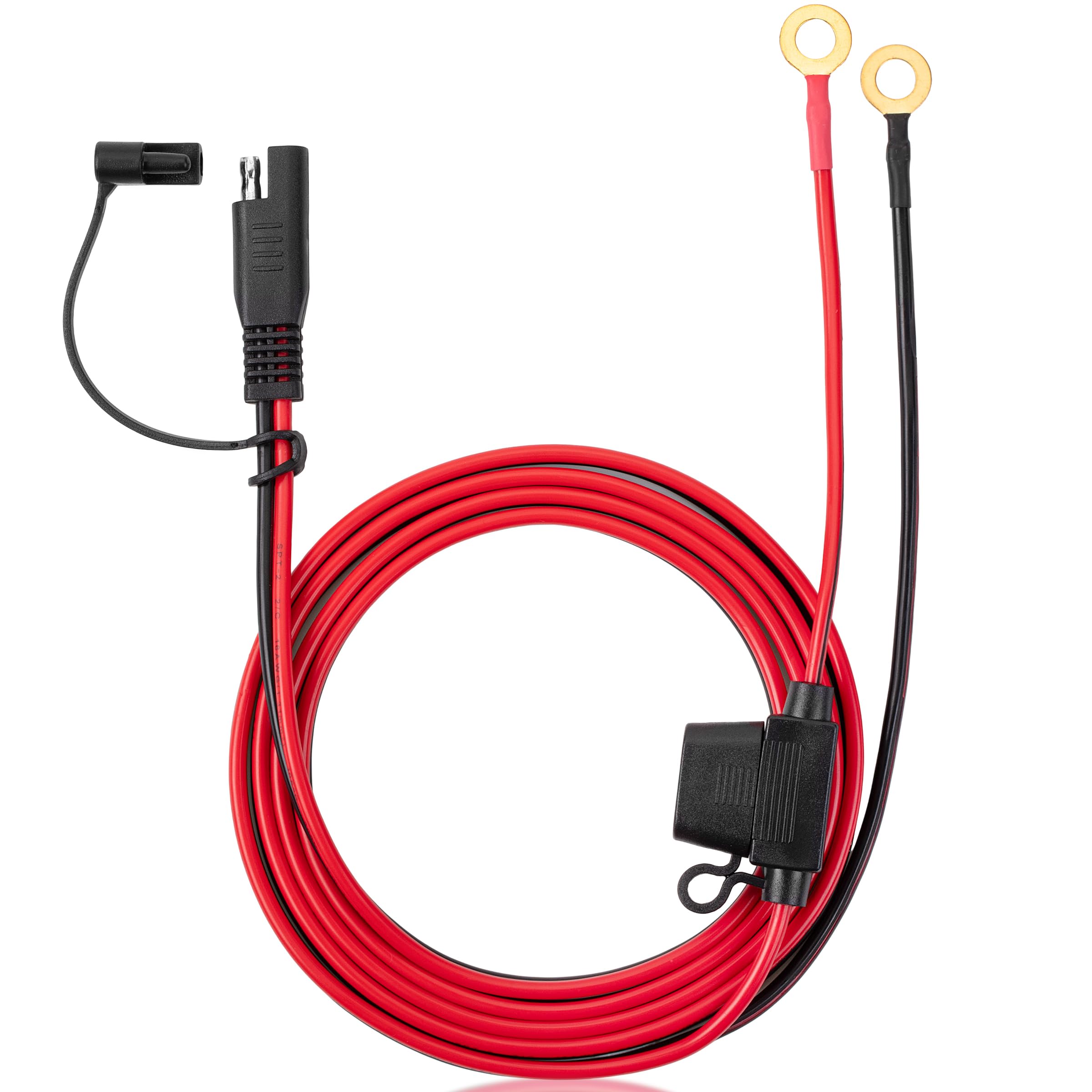 Snapklik.com : Bates- SAE Battery Connector, 6 FT, 16 AWG, SAE To O ...