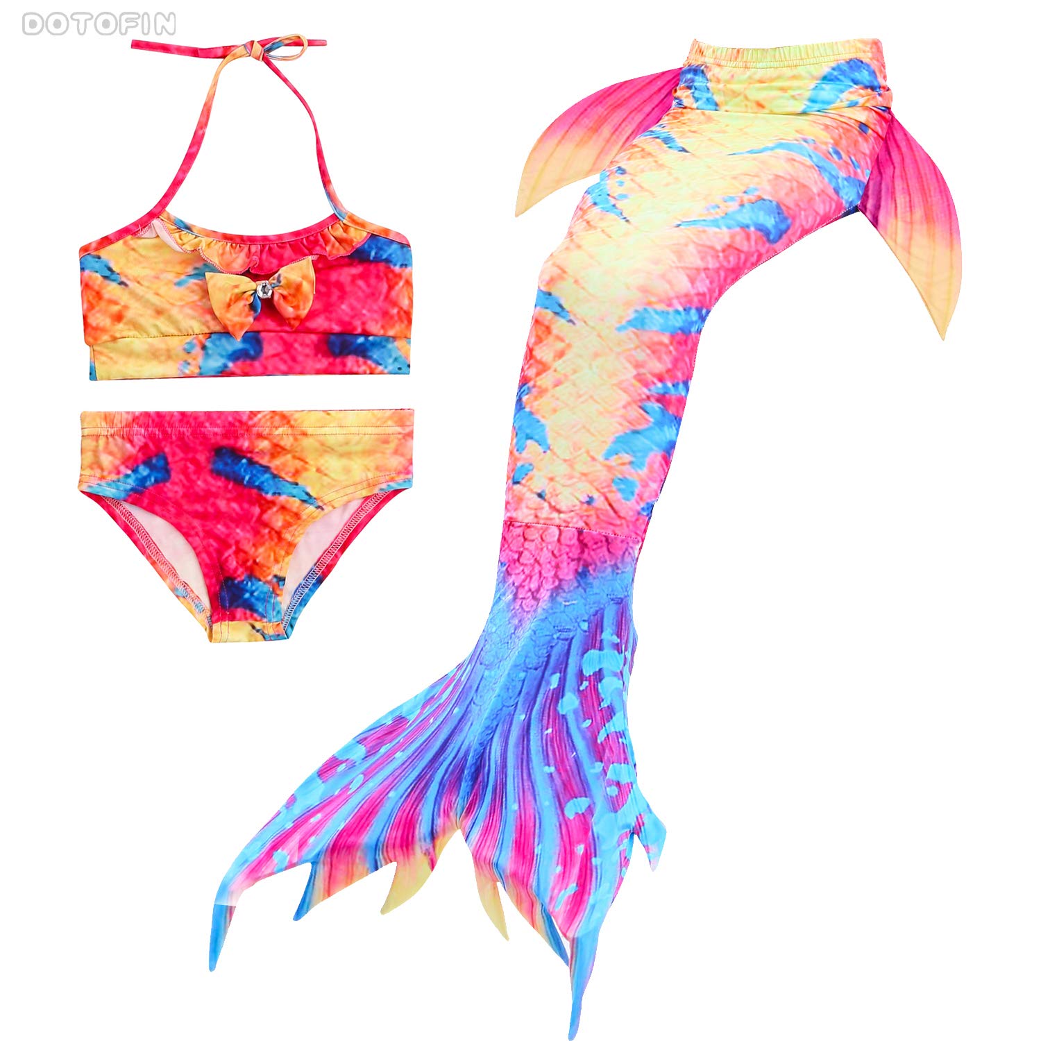 Buy DOTOFIN Mermaid Tails,Swimming Costume,Girls Swimmable Mermaid Tail ...