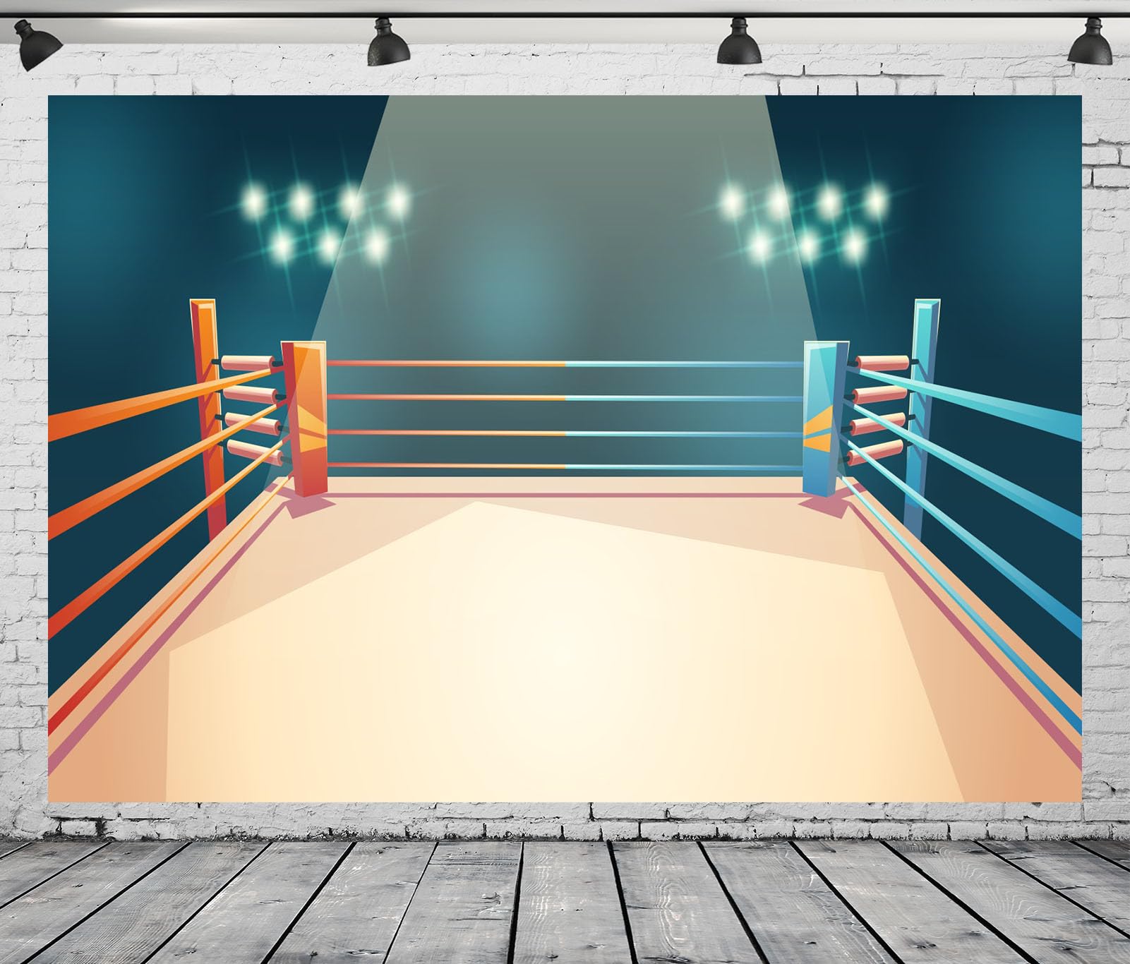 Empty Boxing Ring Background