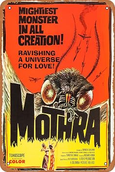 Amazon.com: Mothra Movie Tin Sign Metal Signs Vintage Metal Poster,Home ...