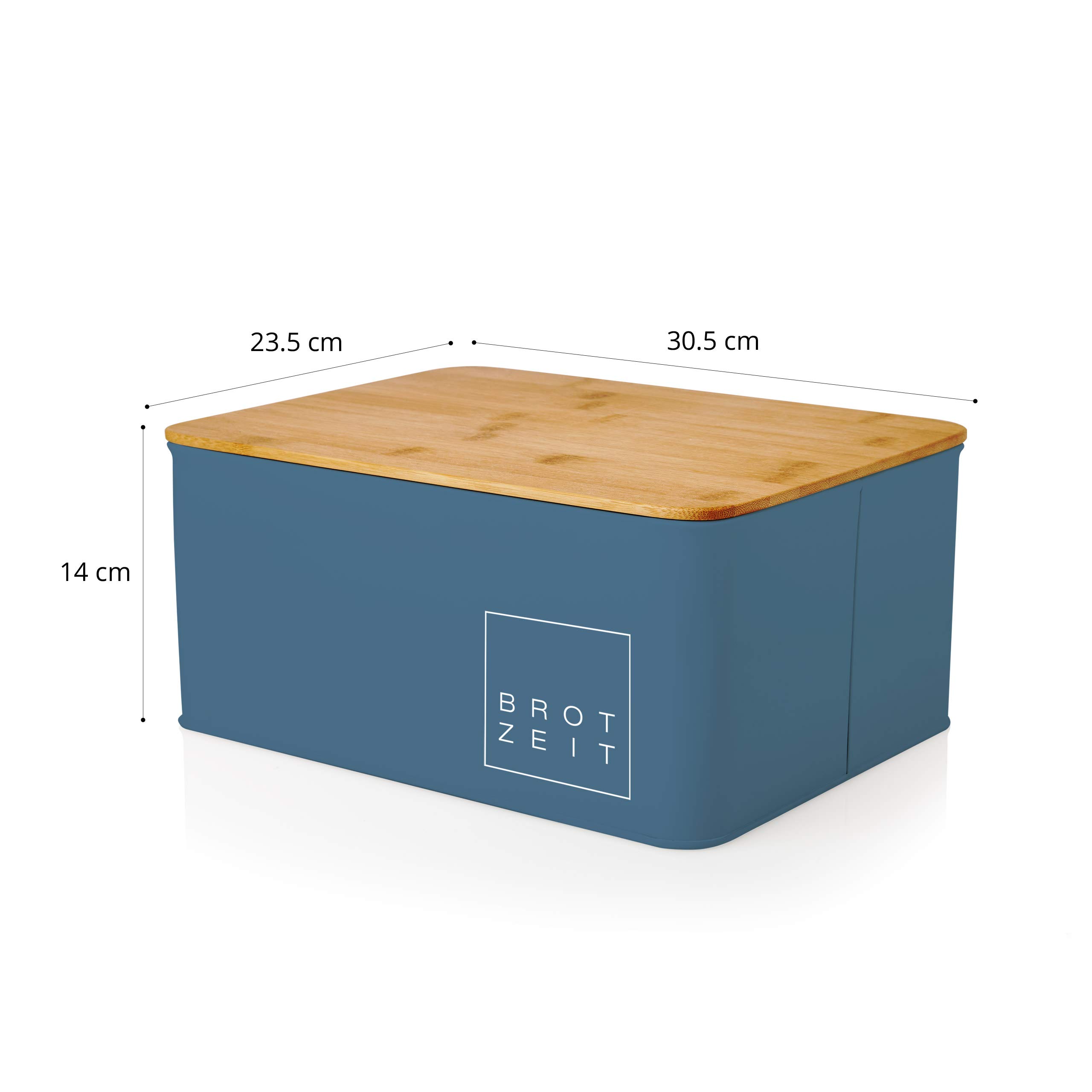 Lumaland Cuisine Bread Bin | Metal Bread Box with Bamboo Lid ...