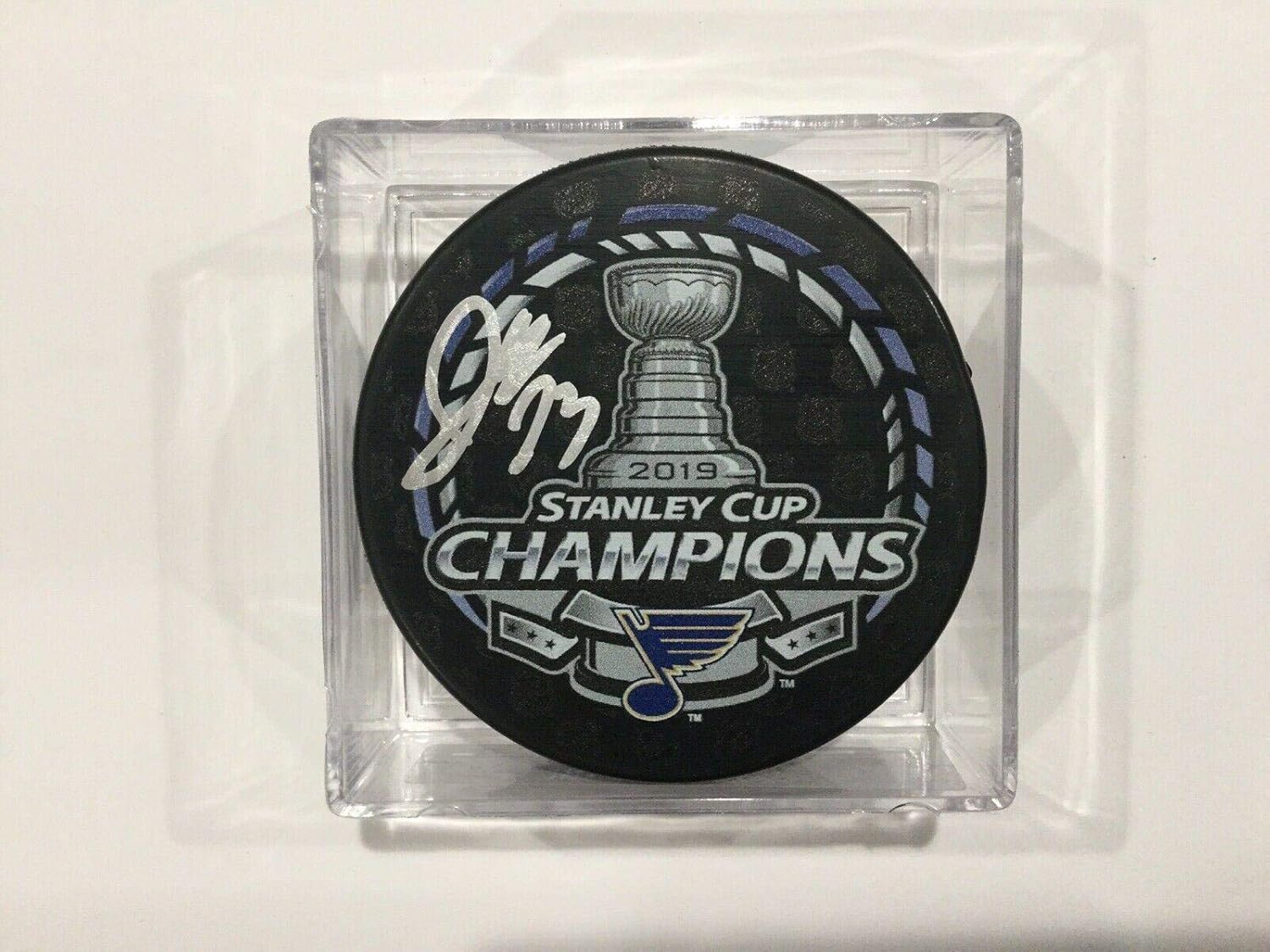 Jordan Kyrou Autographed Puck - 2019 Stanley Cup a - Autographed NHL ...