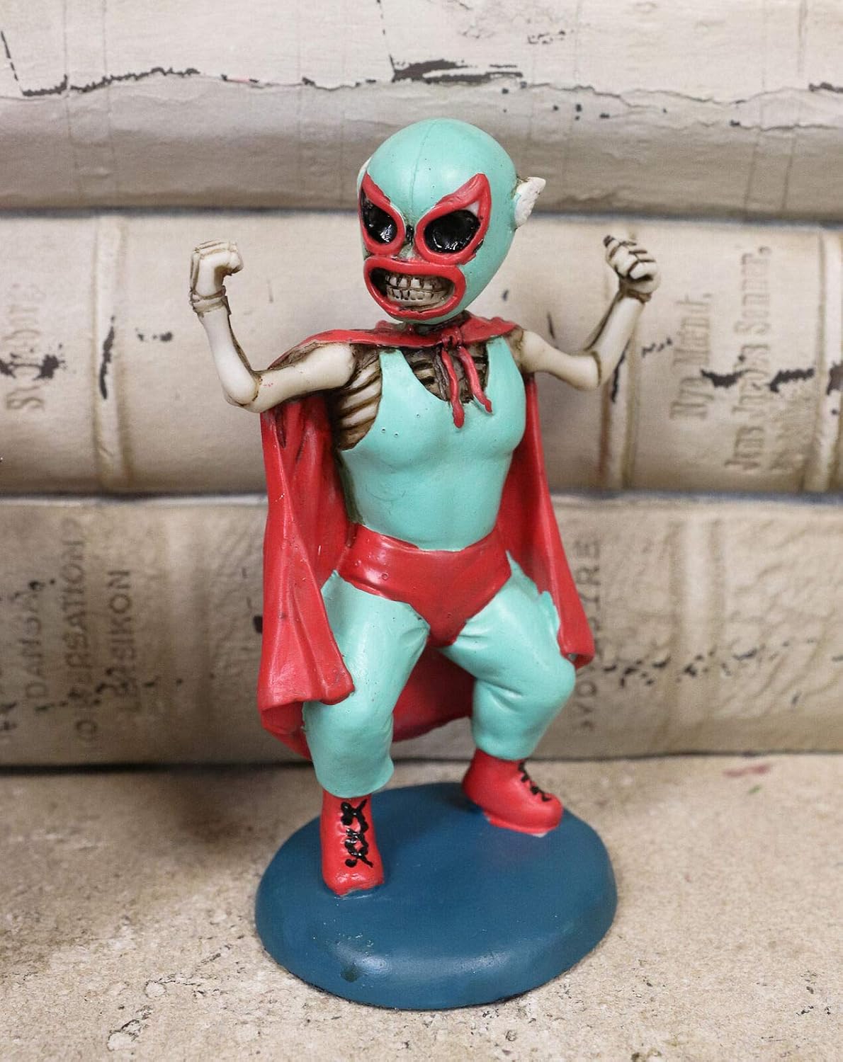 Amazon.com: Statues Figurines Funny Decor DOD Luchador Red Cape ...