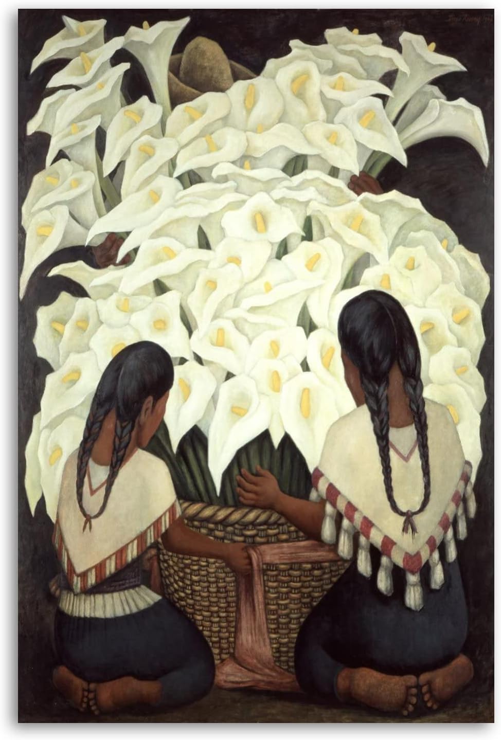 Amazon.com: BAD Calla Lily Vendor by Diego Rivera Poster Decorative ...
