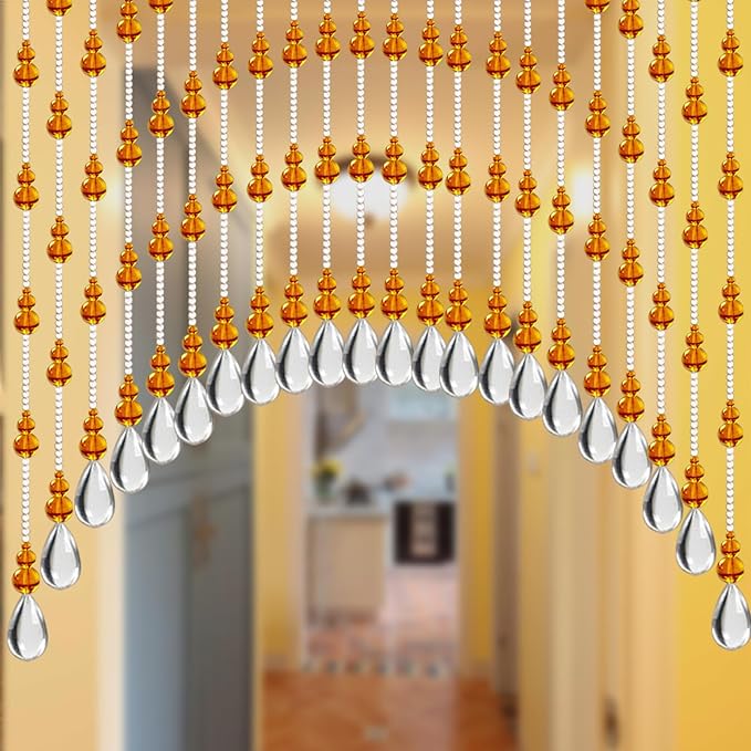 Amazon.com: JZUU Crystal Beaded Curtains for doorways, Arched Beaded Curtains for Windows ...