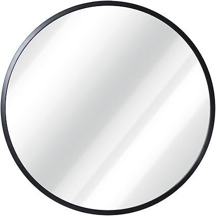 Amazon.com: Black Circle Wall Mirror 20 Inch Round Wall Mirror for ...