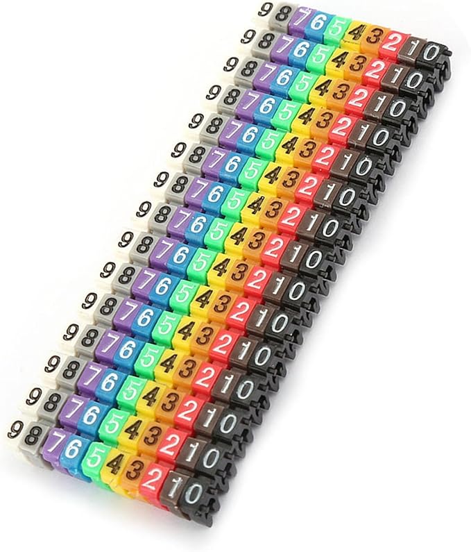 Amazon.com: Walfront Digital Number Tube Wire Number Label Tube Cable ...