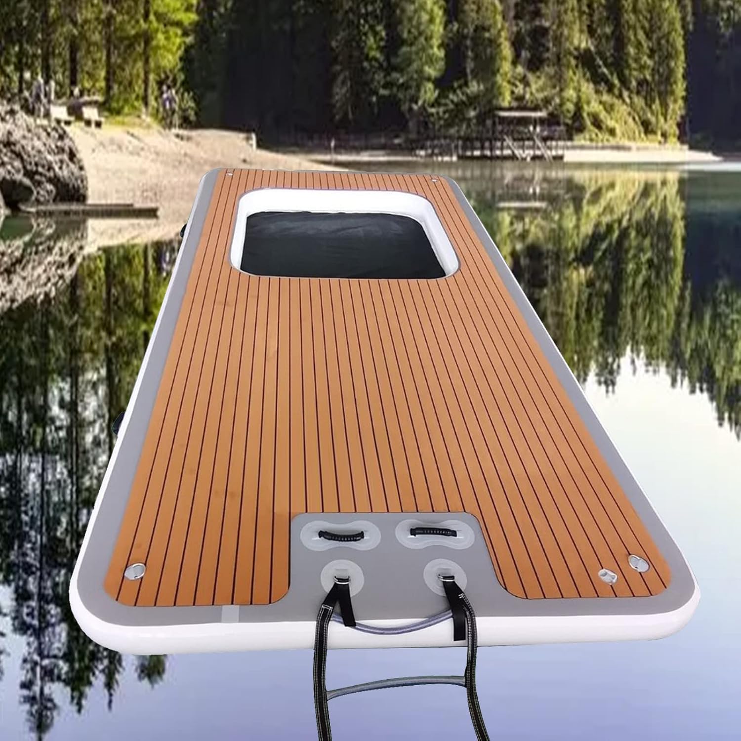Amazon.com : Inflatable Floating Platform Swimming Water Island Jet Ski ...