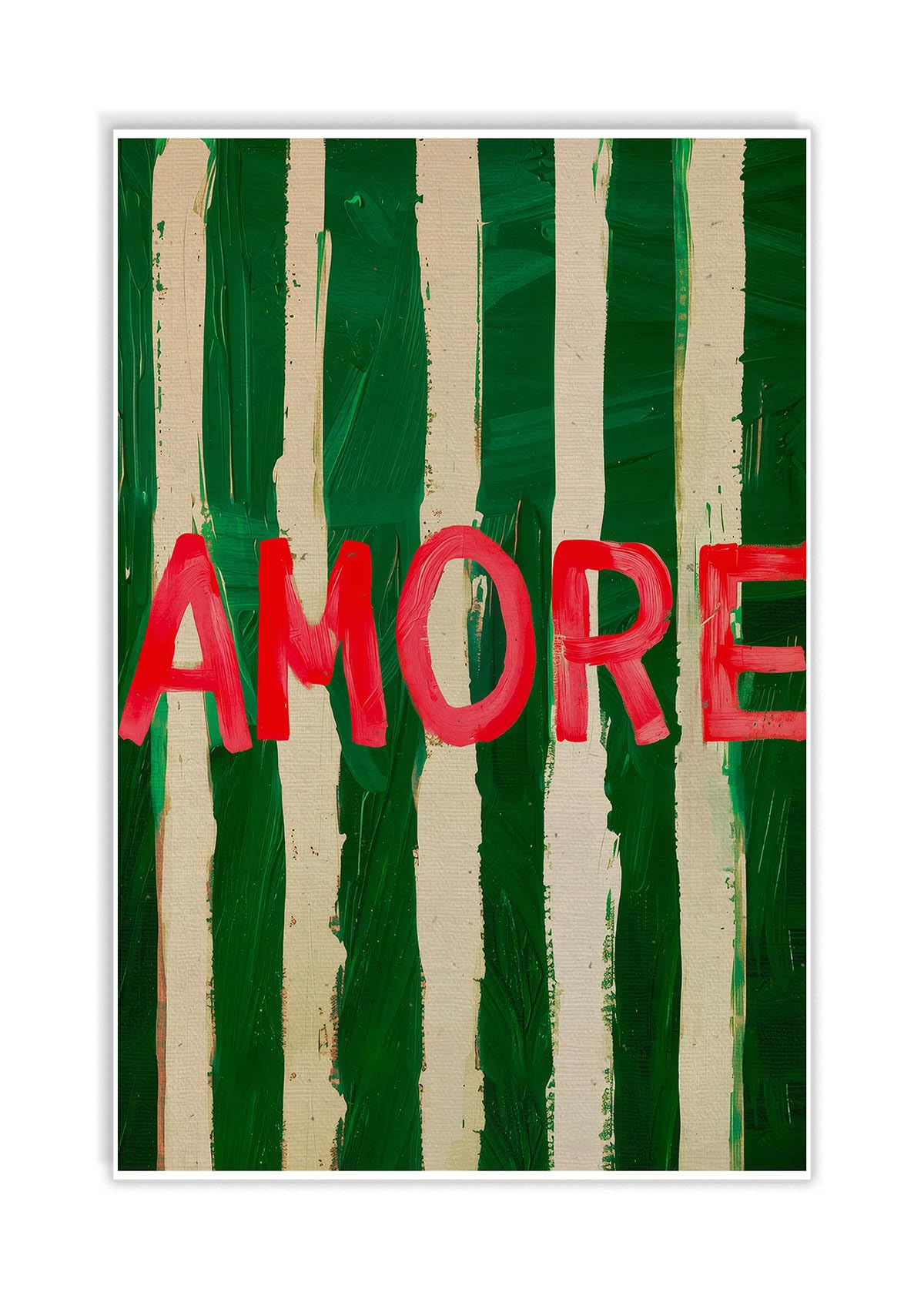 Amazon.com: ZNC&ZNN Preppy Green Wall Art Vintage Red Amore Poster Love ...