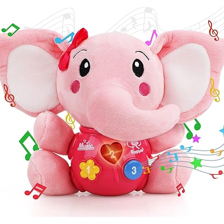 Sumobaby Infant Baby Musical Stuffed Animal Activity Soft Toys with ...