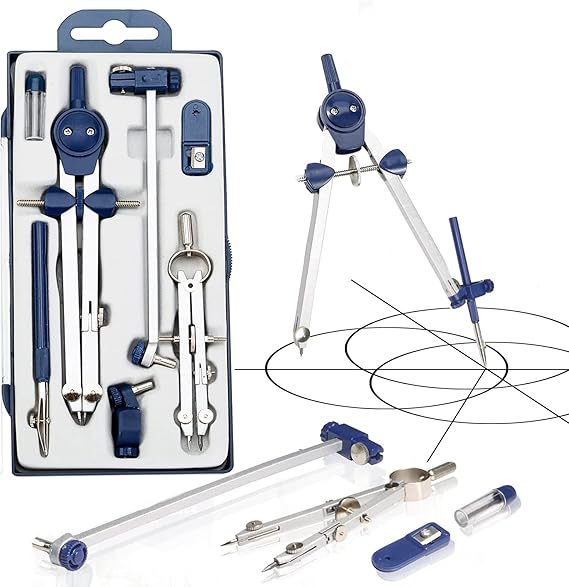 MITEGELO Geometría de Compas para Arquitectura, 7 Piezas Transportador ...