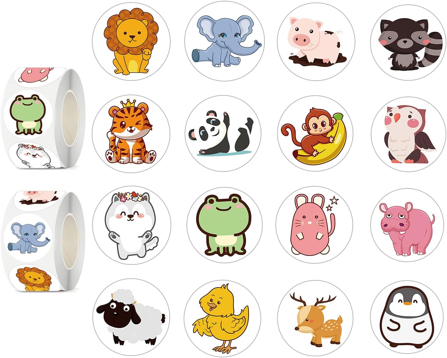 Amazon.com: UKOICO 1000 Pieces Stickers for Kids,Cute Cartoon Animal ...