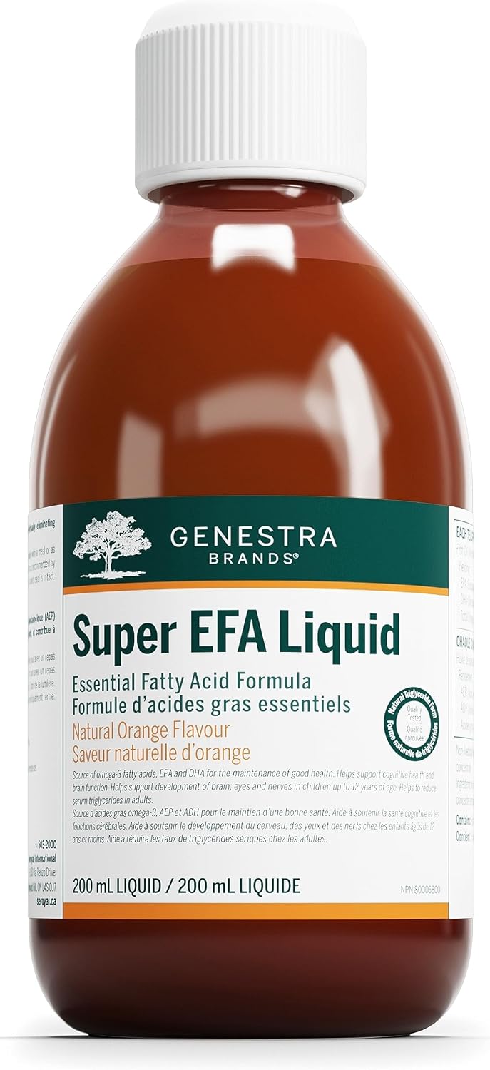 Genestra Brands Super EFA Liquid Omega-3 for Brain-Heart Support