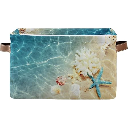 Amazon.com - senya Large Storage Bins with Linen Sea Turtle Collapsible ...