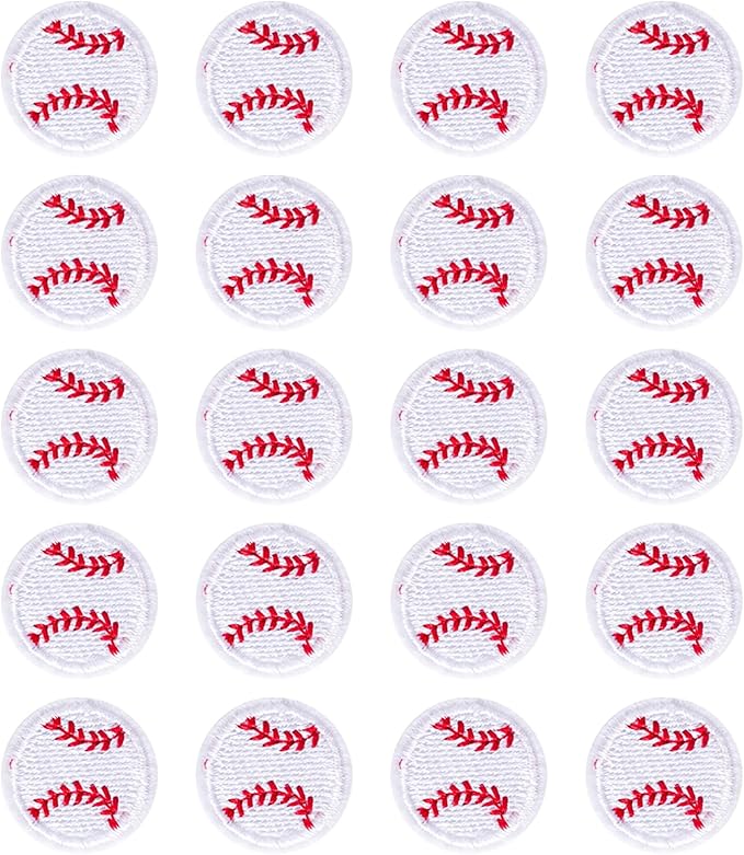 Amazon.com: 20pcs Baseball Iron-on Patches Embroidered Applique Patches ...