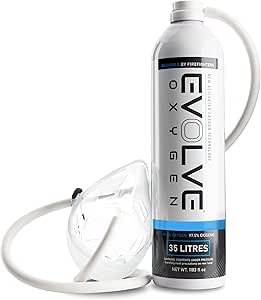 EVOLVE 35-Litre Pure Oxygen Canister with Mask and Tube | Portable ...