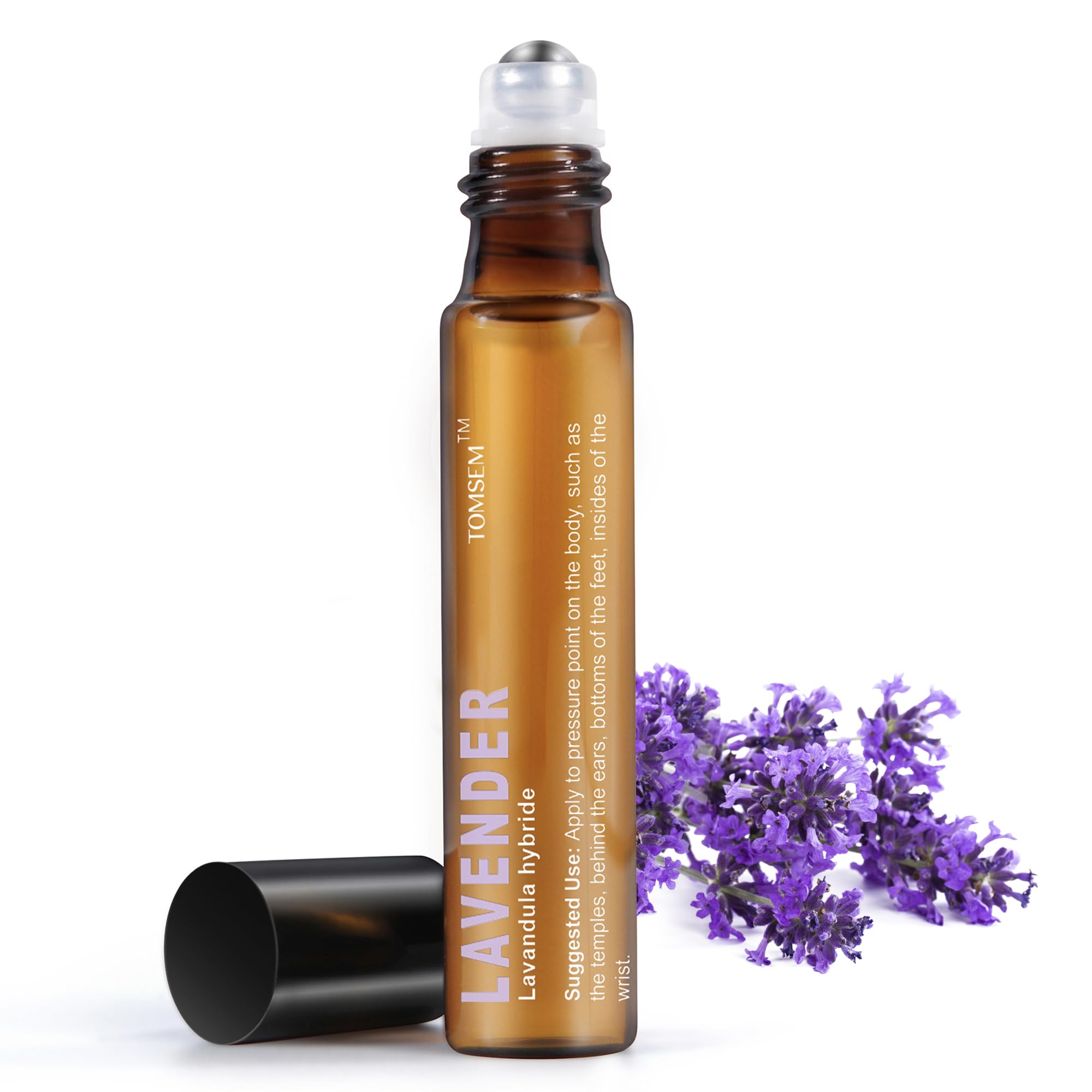 Amazon.com: TOMSEM French Lavender Essential Oil Roll On - Calming Oil ...