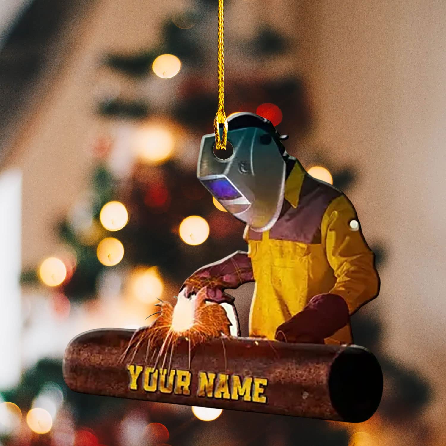 Amazon.com: HomeDesign Personalized Welder Ornament, Custom Welder ...