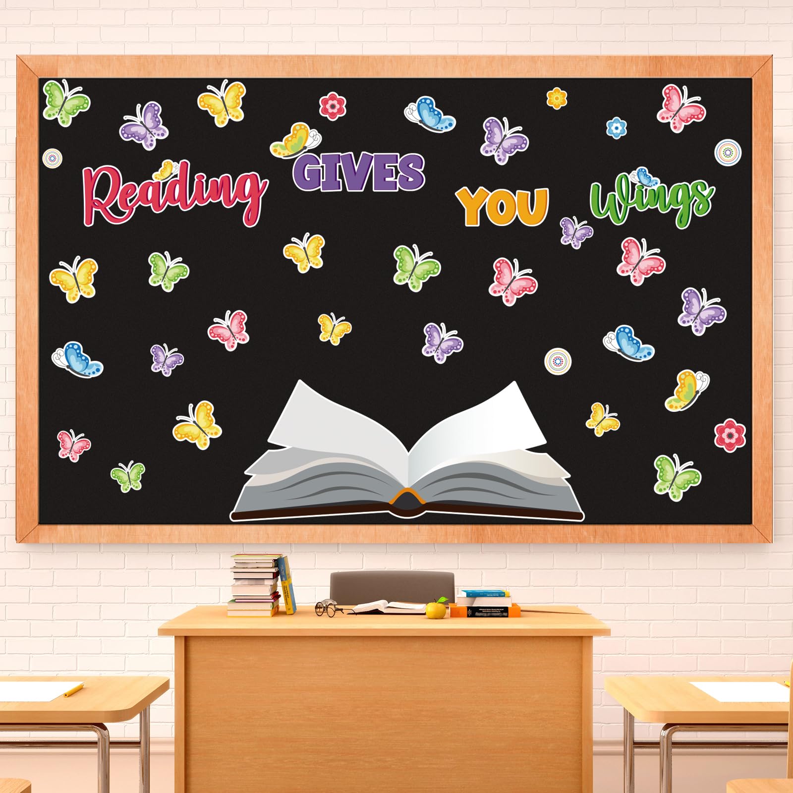 Home Library Teachers School Bulletin Board Cutouts DIY Kit "rainbow Of ...