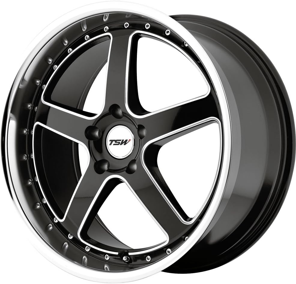 Amazon.com: TSW Alloy Wheels Black Ball Cut Machined Wheel (19x8"/5x114 ...