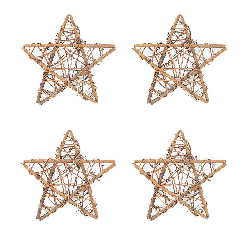 Amazon.com: Nubstous 5Pcs DIY Crafts Rattan Star Natural Dried ...
