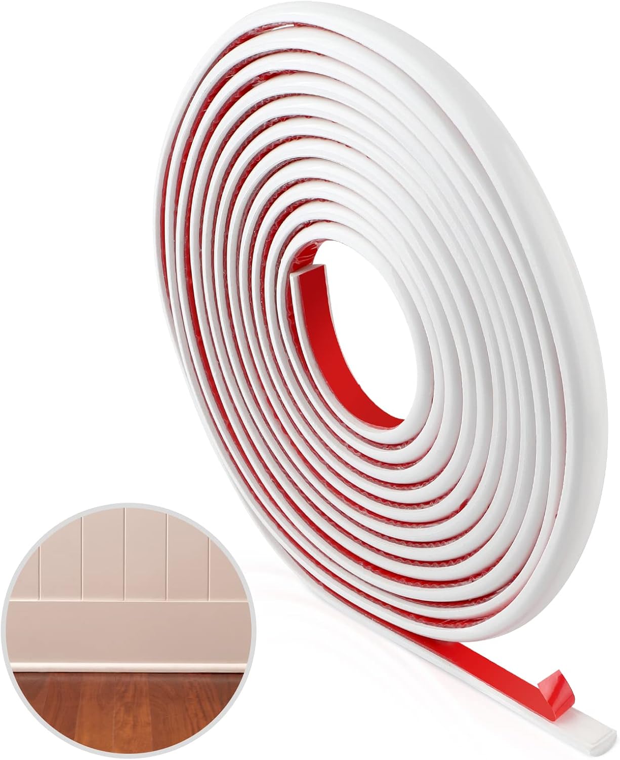 EFUTURETIME Moulure Adhésive Flexible Blanc 5m, Bordure de Finition ...