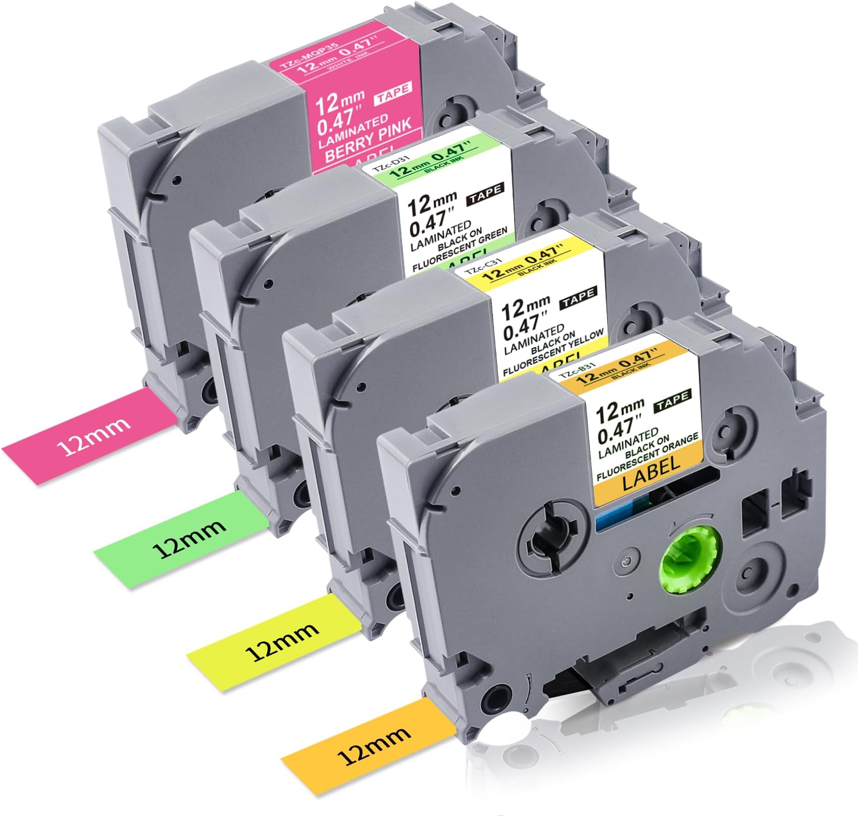 Amazon.com: Lonitul 4 PK TZ Tape Fluorescent Color Compatible with ...