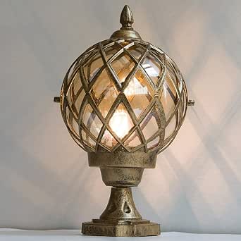 Traditional Victorian Globe Column Light Lantern Classic Aluminium Die ...
