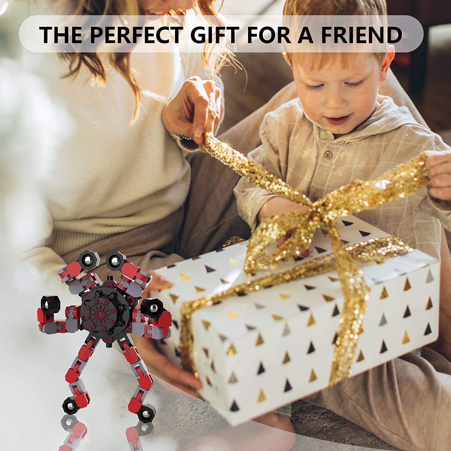 12 Pcs Deformable Robot Fidget Spinners Toys for Party Favor ...