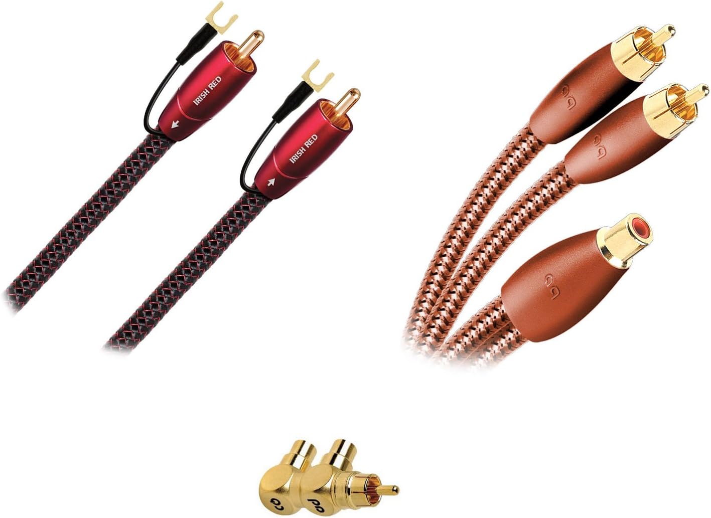 Amazon.com: AudioQuest Irish Red Subwoofer Cable Kit (2m), RCA Y ...