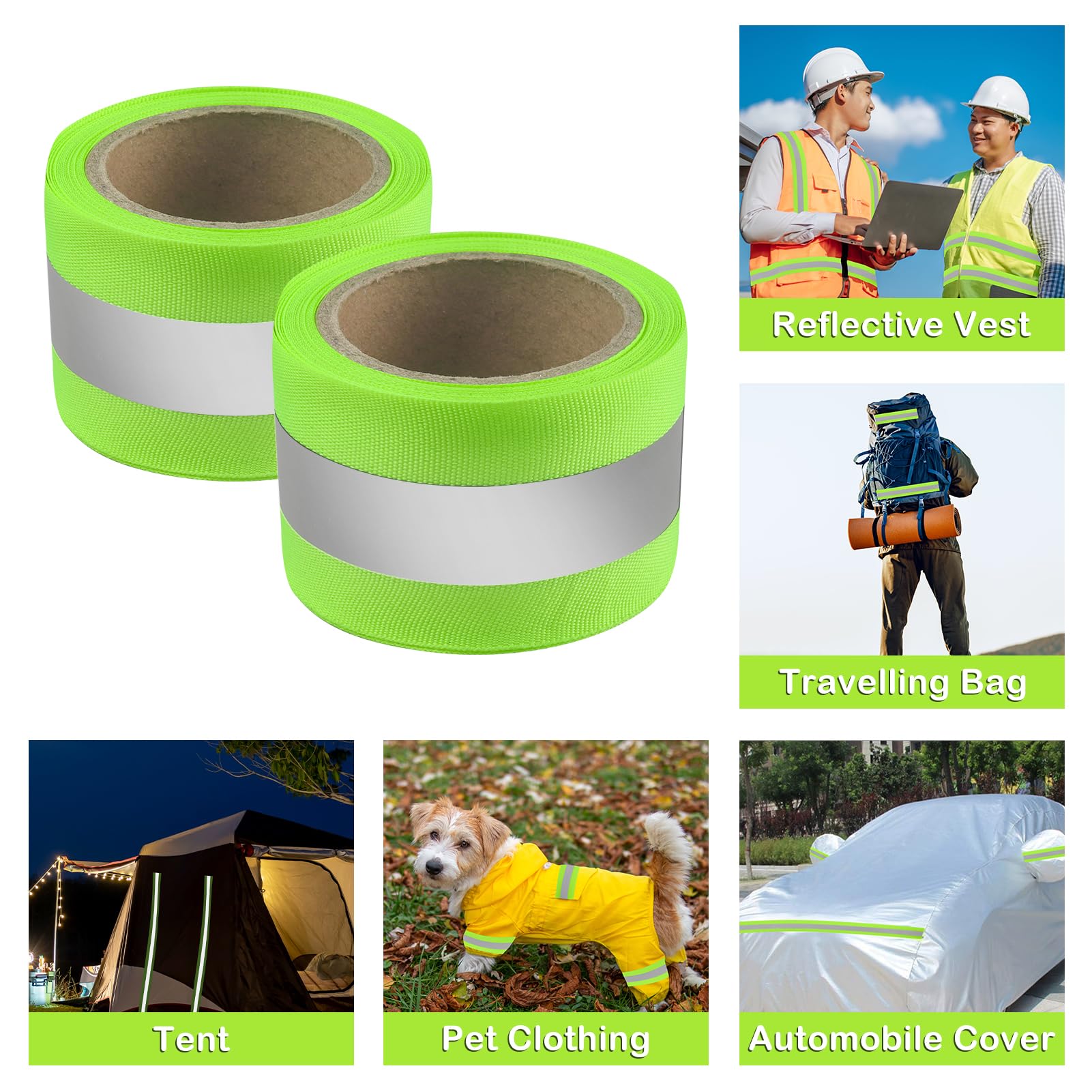 Snapklik.com : 2" X 19.6ft Sew On Reflective Tapes For Clothing, High ...