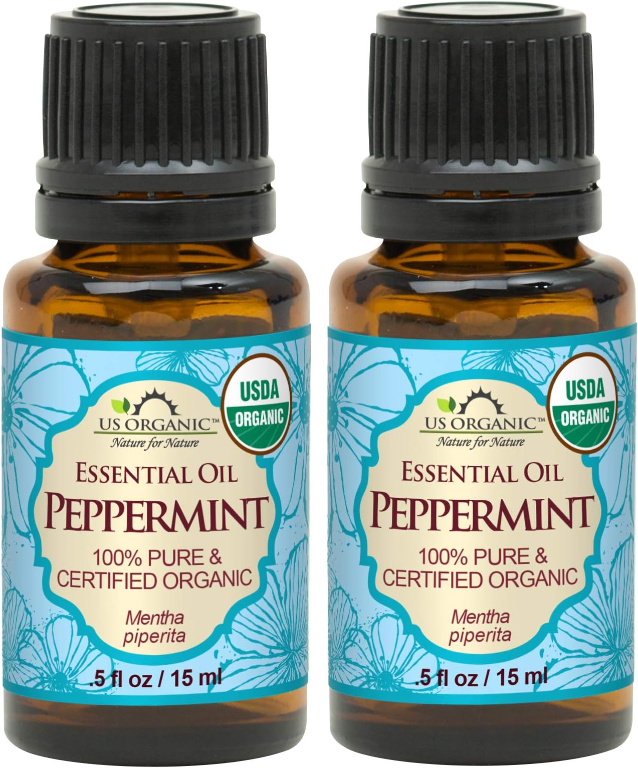 Amazon.com: Healing Solutions Organic Peppermint Essential Oil 0.33 oz ...