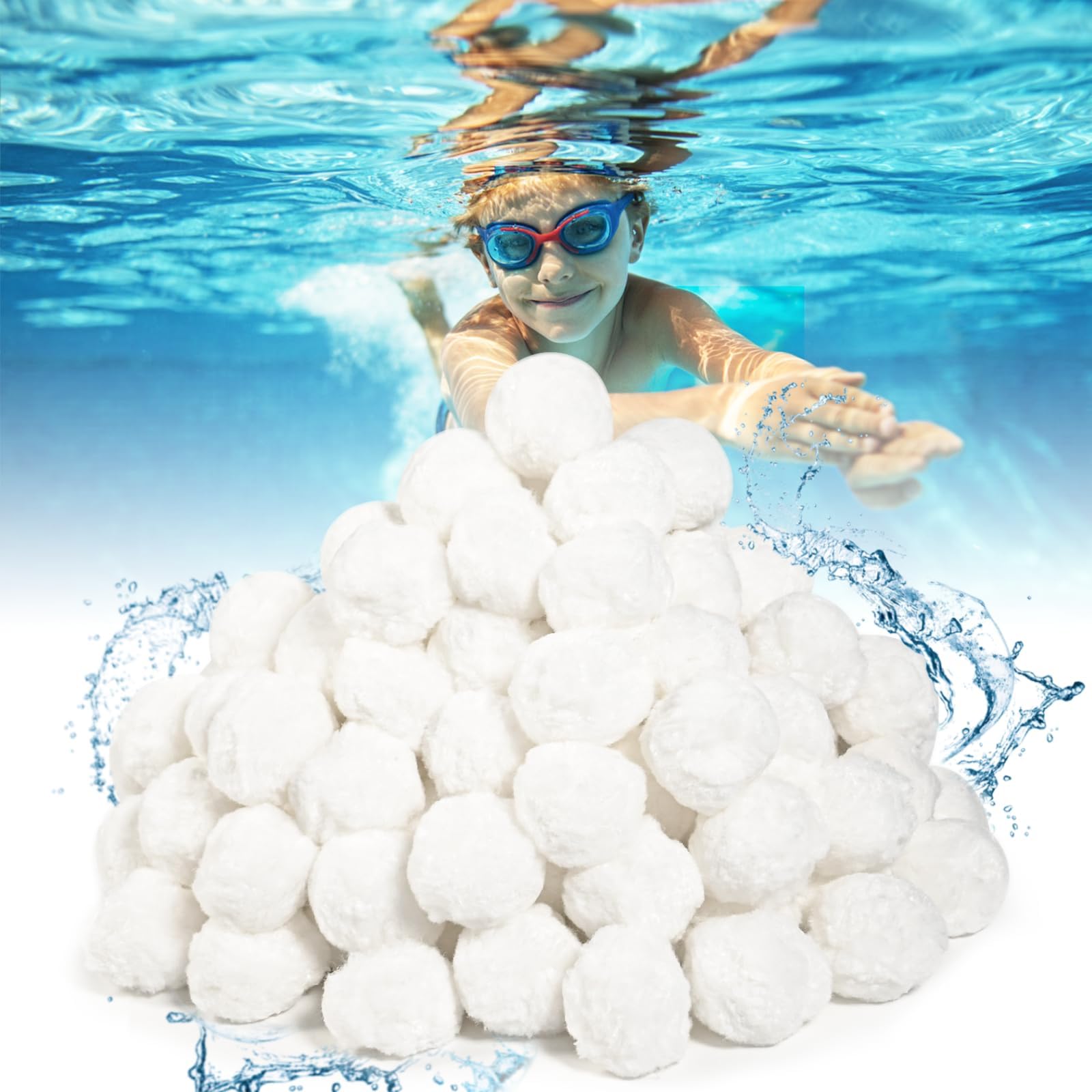 RUNMKUO 700g Pool Filterbälle,Filterballs für Sandfilteranlagen Pool ...
