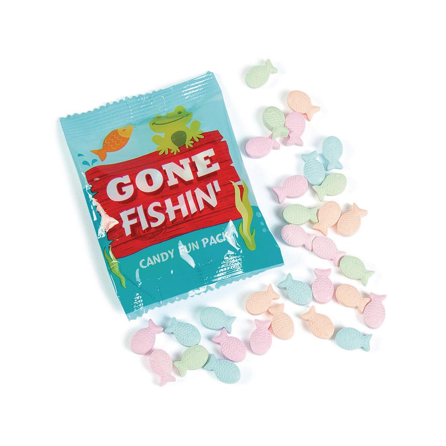 Amazon.com : Fish Candy Fun Packs (24 packs) Fishing Themed Party ...