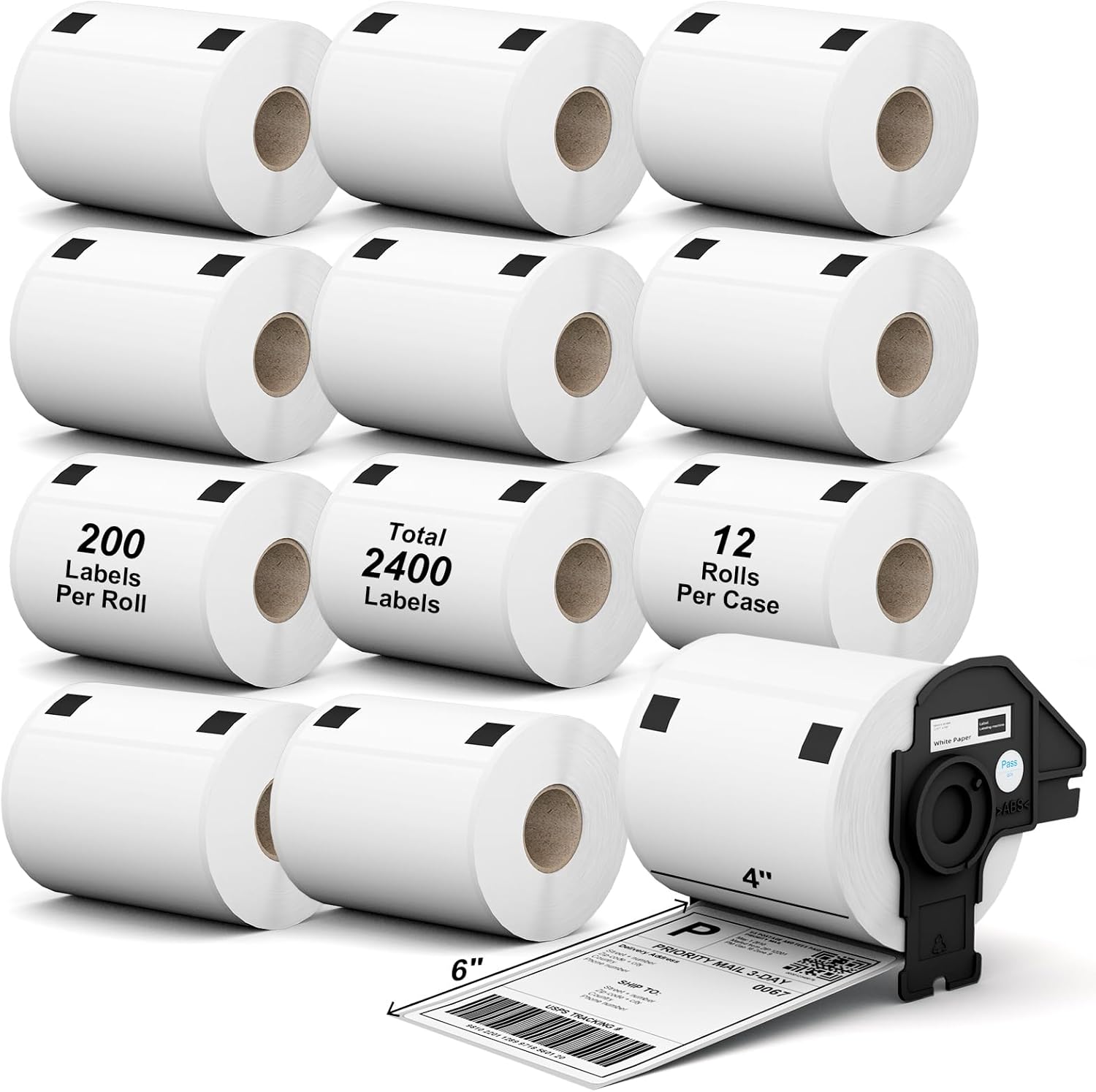 Amazon.com : 2400 Labels 4"x6" Shipping Thermal Label Replacement for ...