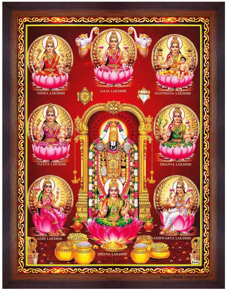 Buy Pavan Photo Laminations, Tirupati Balaji Perumal Ashtalakshmi ...