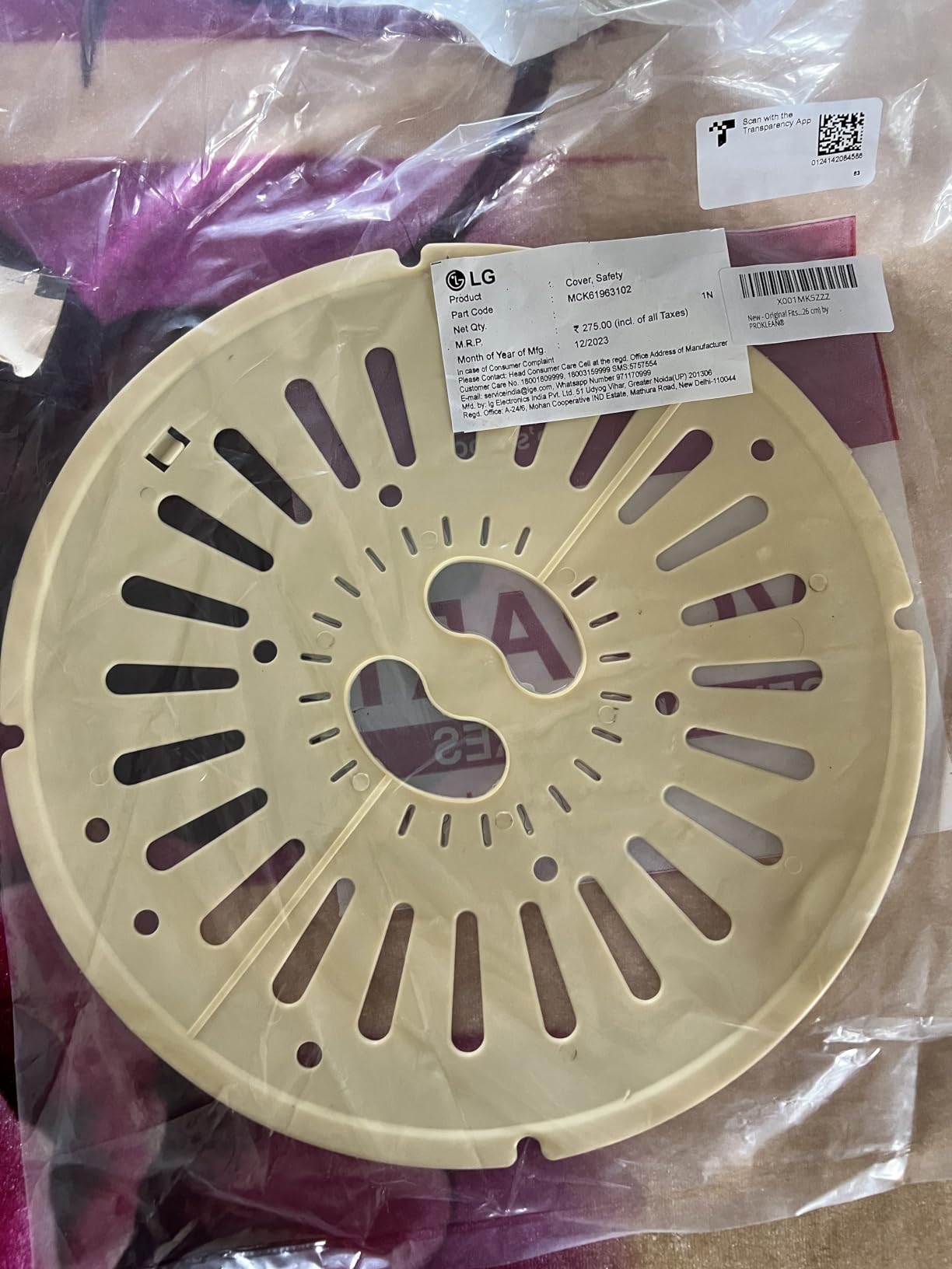 Original Fits for LG Top Load Semi Automatic Washing Machine Spin Cap ...