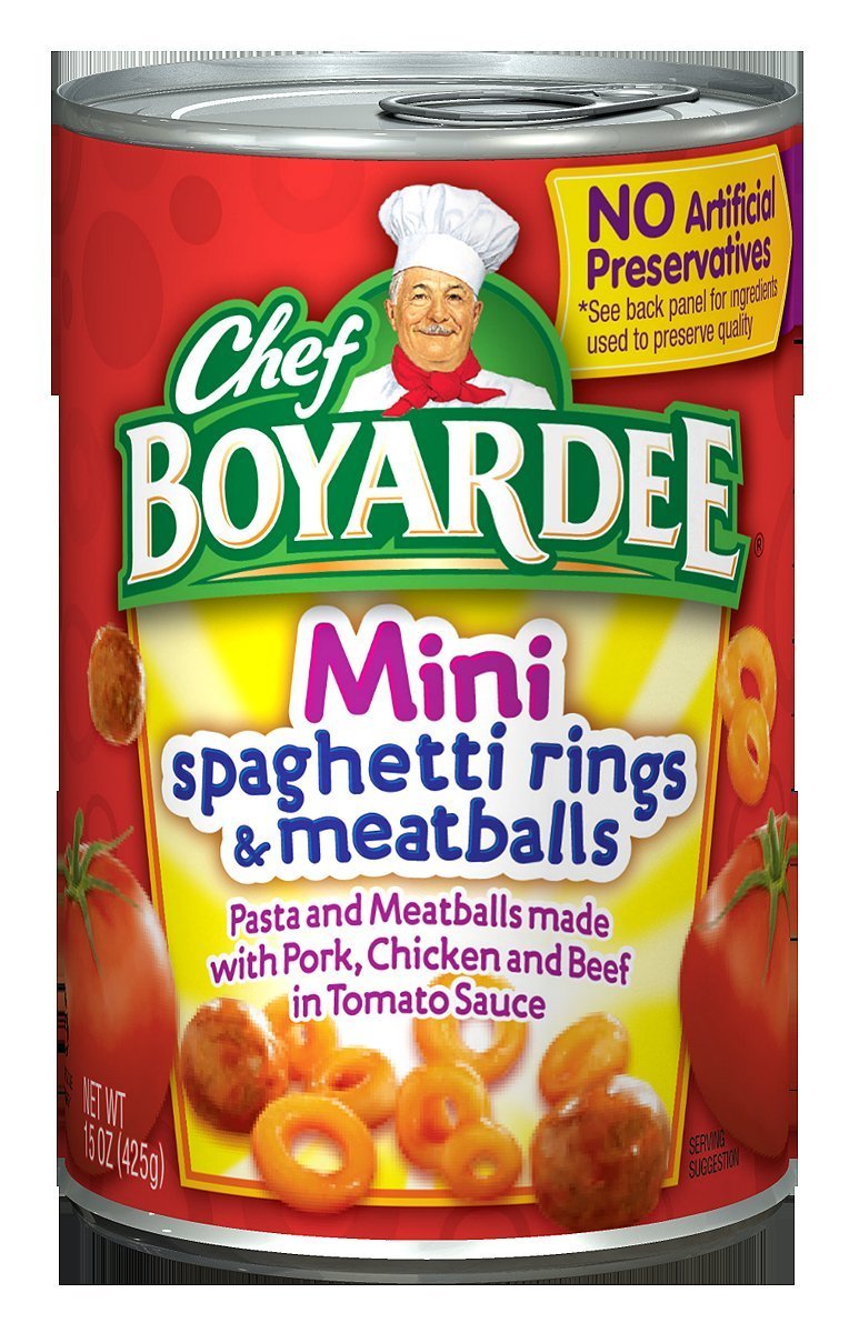 Amazon.com : Chef Boyardee Spaghetti Rings W/meatballs, Mini Bites, 15 ...