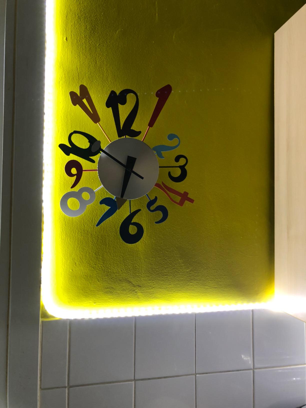 Premier Housewares Funky Numbers Wall Clock, Metal, Multi-Colour, 5 x ...