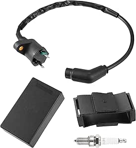 Amazon.com: X AUTOHAUX Ignition CDI Box Ignition Coil and Spark Plug ...