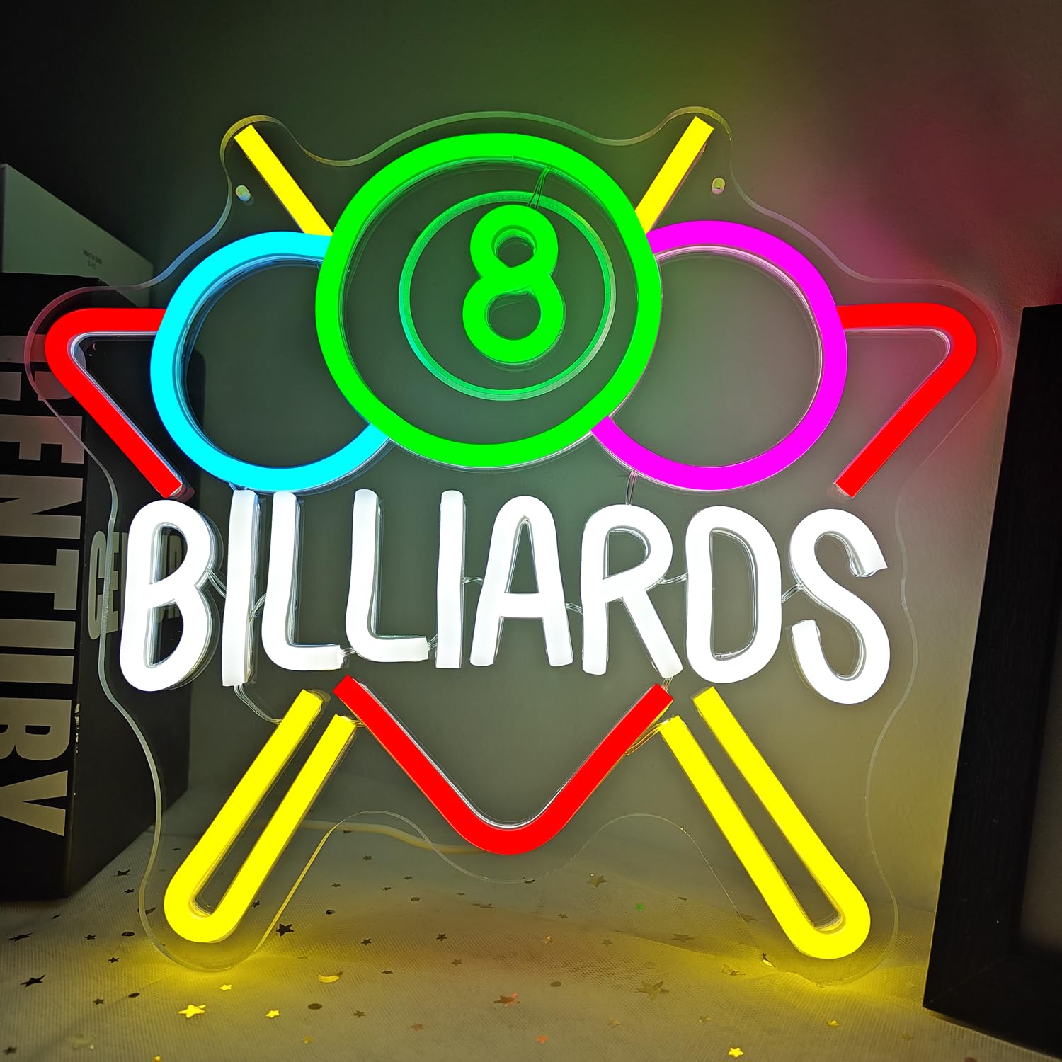 Amazon.com : Billiards Neon Sign Pool Room Decor Billiards Decor ...