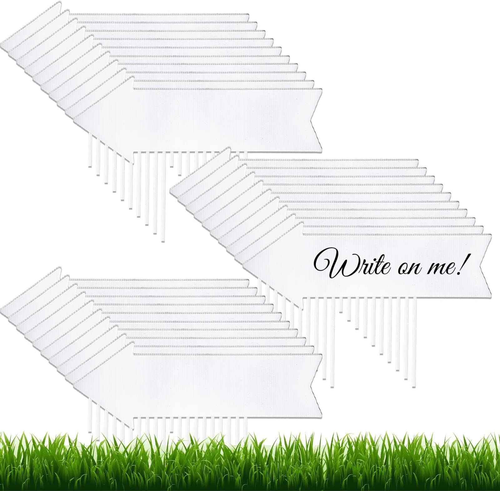 Amazon.com: 30 Pack Wedding Signs Blank Arrow Signs with Stakes 17 x 6 ...