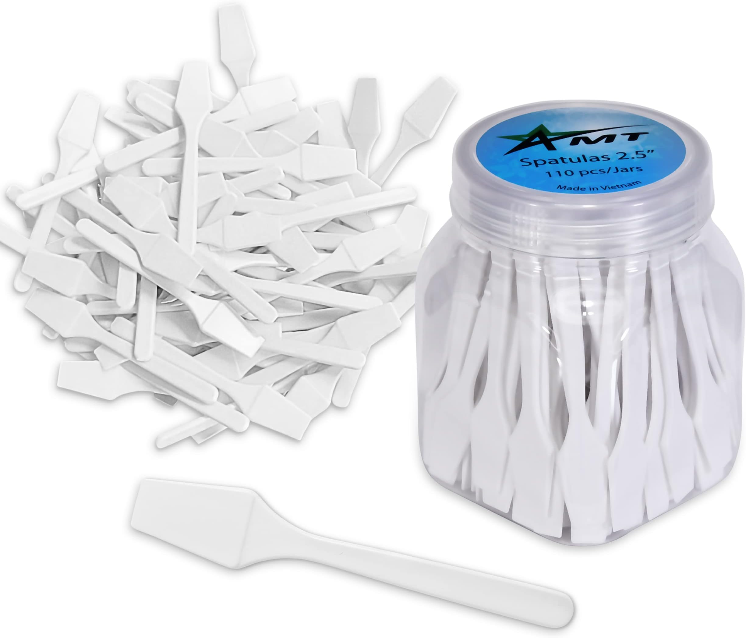 Amazon.com : AMT 110 PCS Cosmetic Spatula, 2.5" Make Up Disposable ...