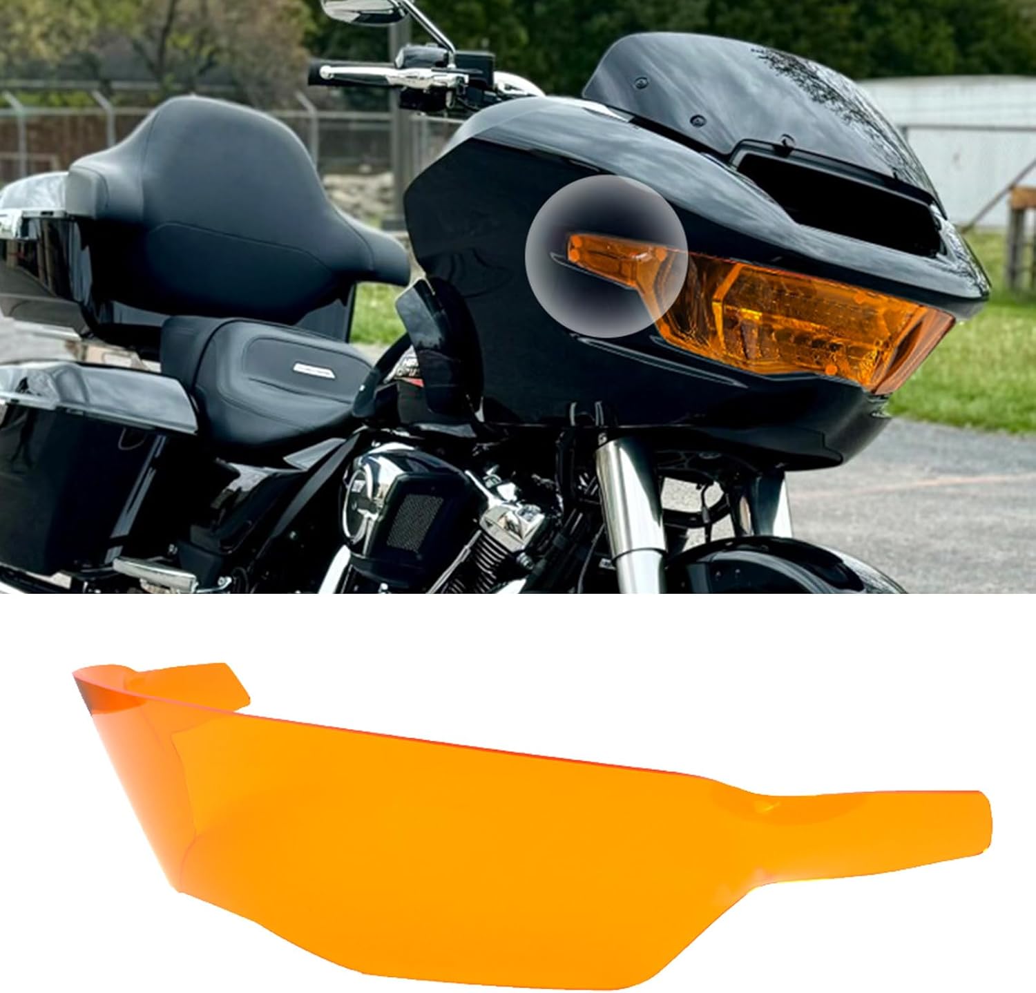 Amazon.com: RUNNING PANTHER Headlight Lens Cover for Harley, Front ...