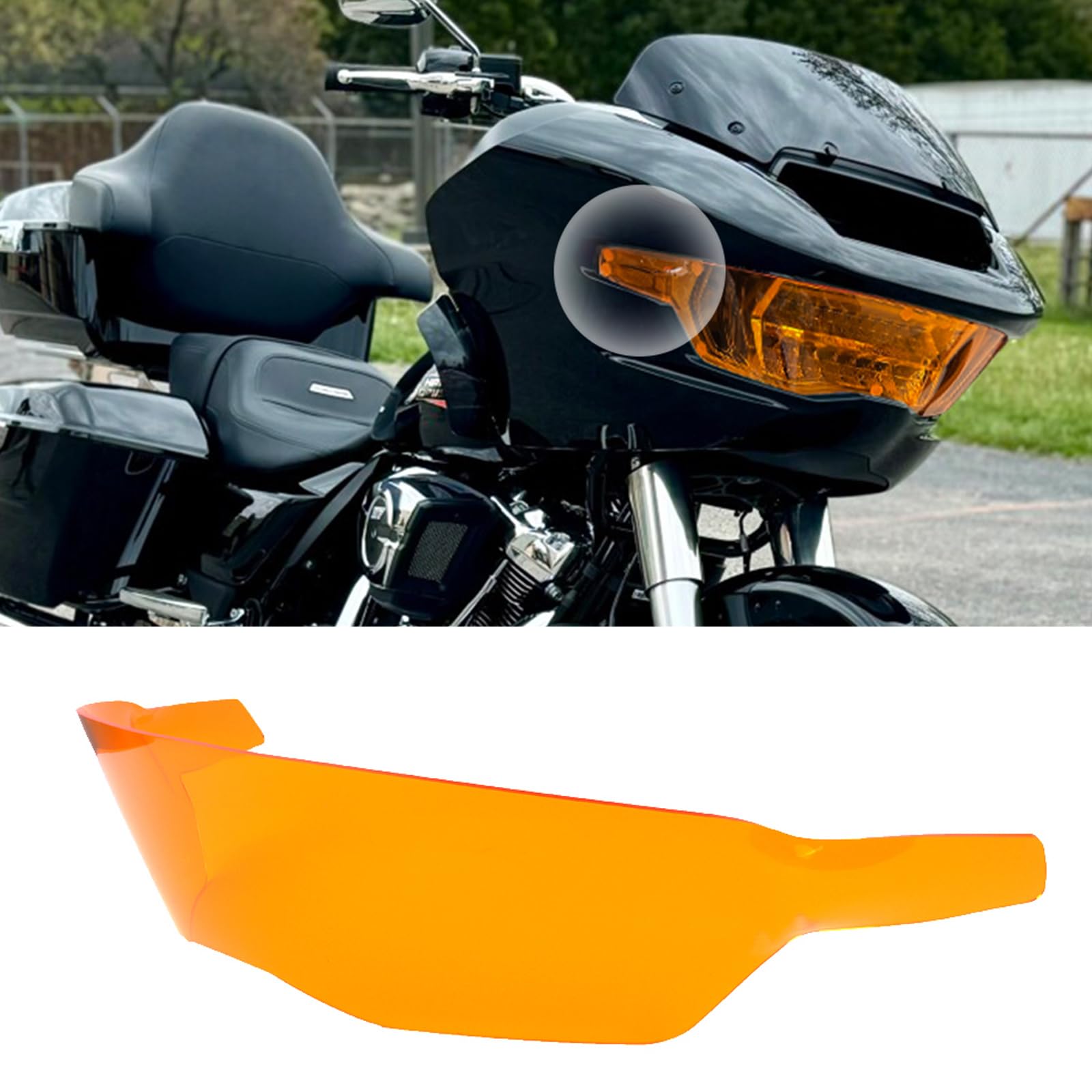 Amazon.com: RUNNING PANTHER Headlight Lens Cover for Harley, Front ...