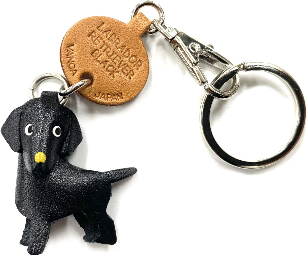 Amazon.com: Labrador Retriever Black Leather Dog Small Keychain VANCA ...