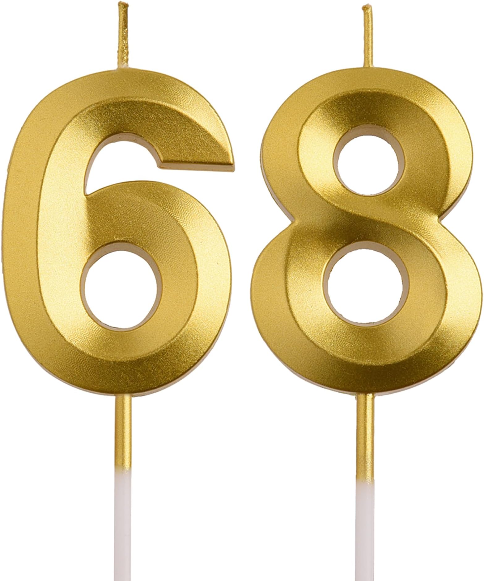 Amazon.com: AOOLADA 57th 75th Birthday Candles, Gold 75 57 Year Old ...