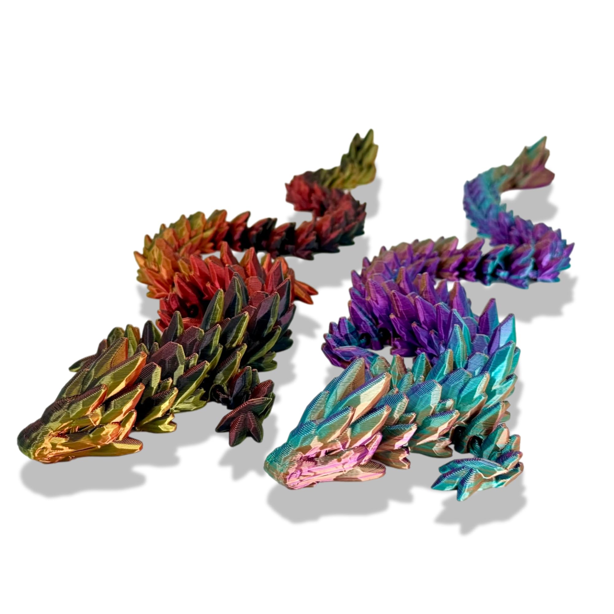 Amazon.com: 3D Printed Dragon 2X 14.5 inch Articluated Dragon Gemstone ...