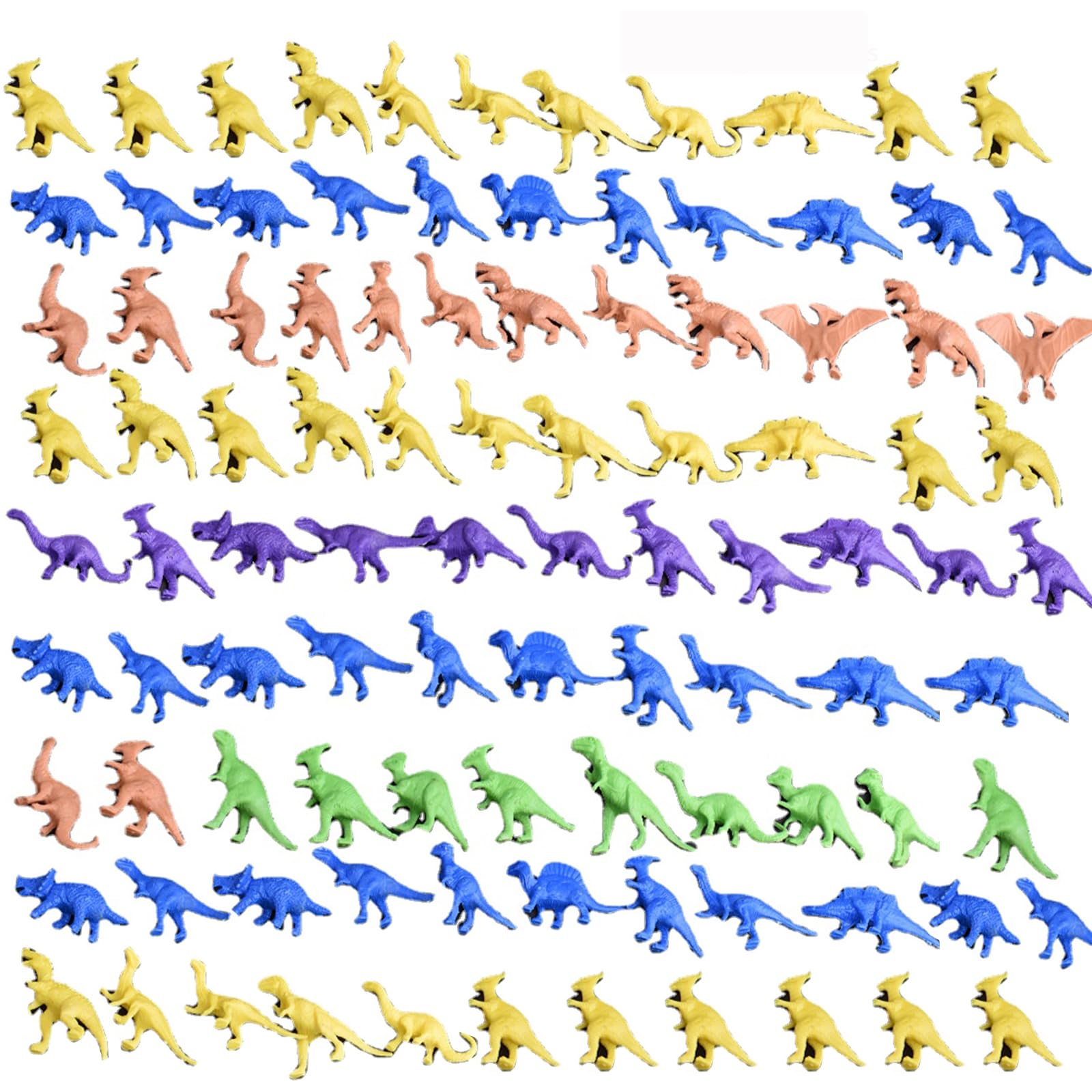 Amazon.com: GHFYTFQ Dinosaur Toys (100 Pieces) Soft Rubber Mini ...